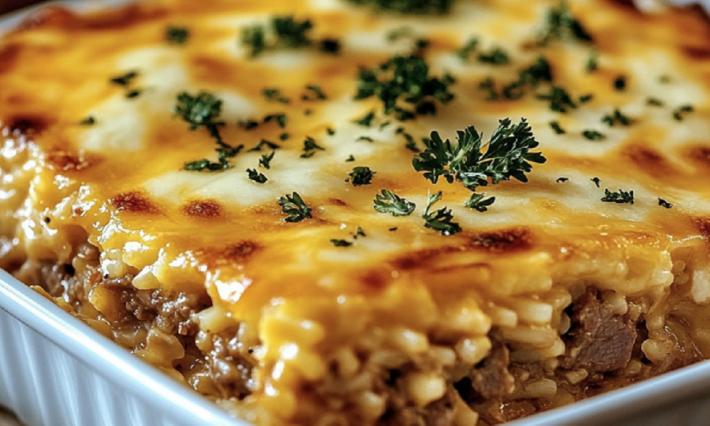 Gratin Mexicain de Riz à la Viande Hachée - Recette Facille